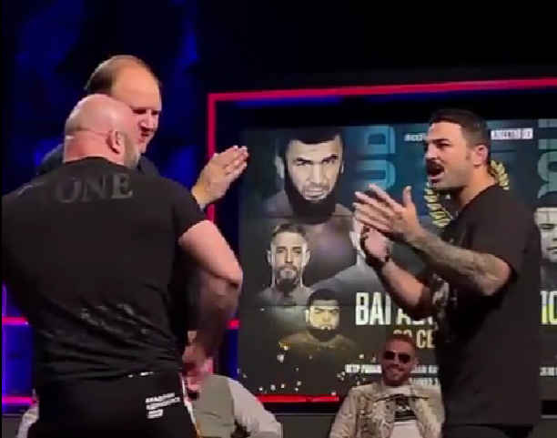 Watch: American MMA bad boy brawls with Russian rival at press ...