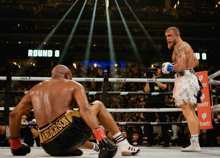 Jake Paul extends unbeaten record after knocking down UFC legend ...