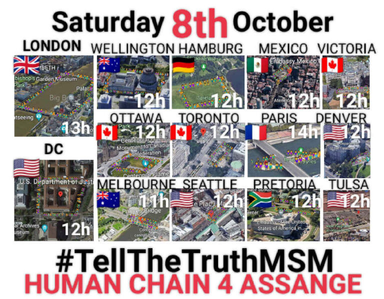#TellTheTruthMSM Human Chain 4 Assange - event planned for this ...