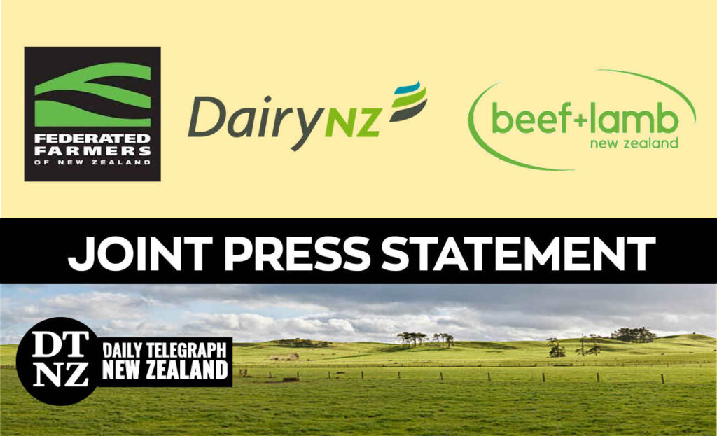 DairyNZ, Beef+Lamb NZ, and Fed Farmers joint statement on emissions ...