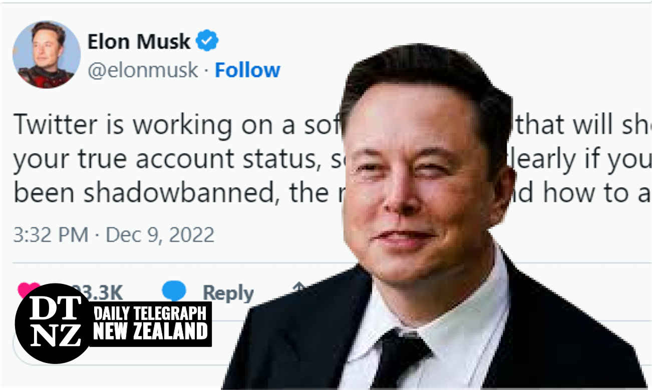 Musk promises ‘shadow ban’ reform - Daily Telegraph NZ