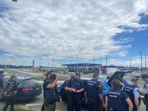 Gang leader's funeral procession arrives in Foxton - Daily Telegraph NZ