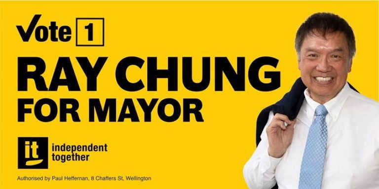 Ray Chung launches Wellington mayoral campaign promising to “take back ...