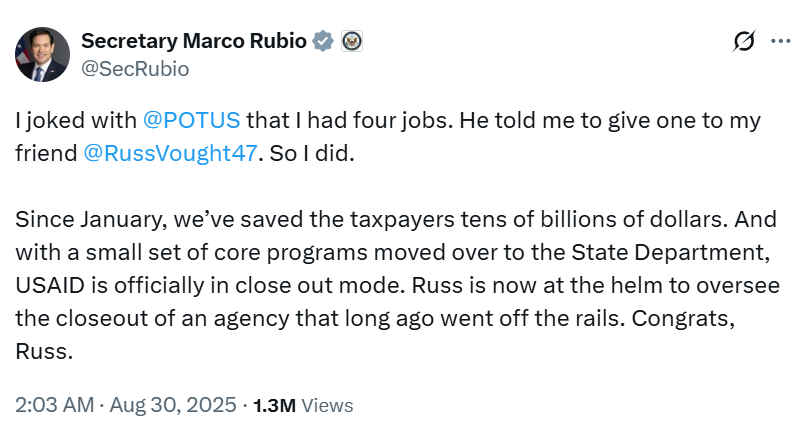 Rubio hands USAID over for final termination - Daily Telegraph NZ