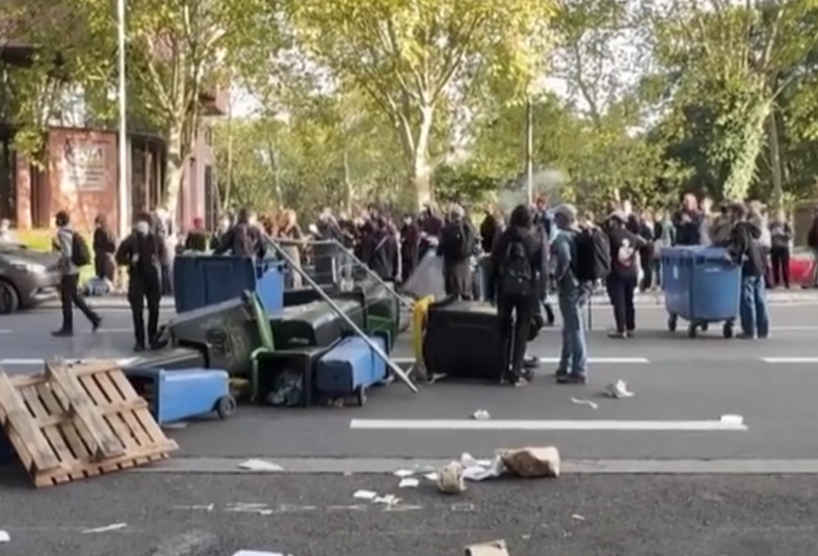 Hundreds arrested in clashes with riot police at ‘block everything ...