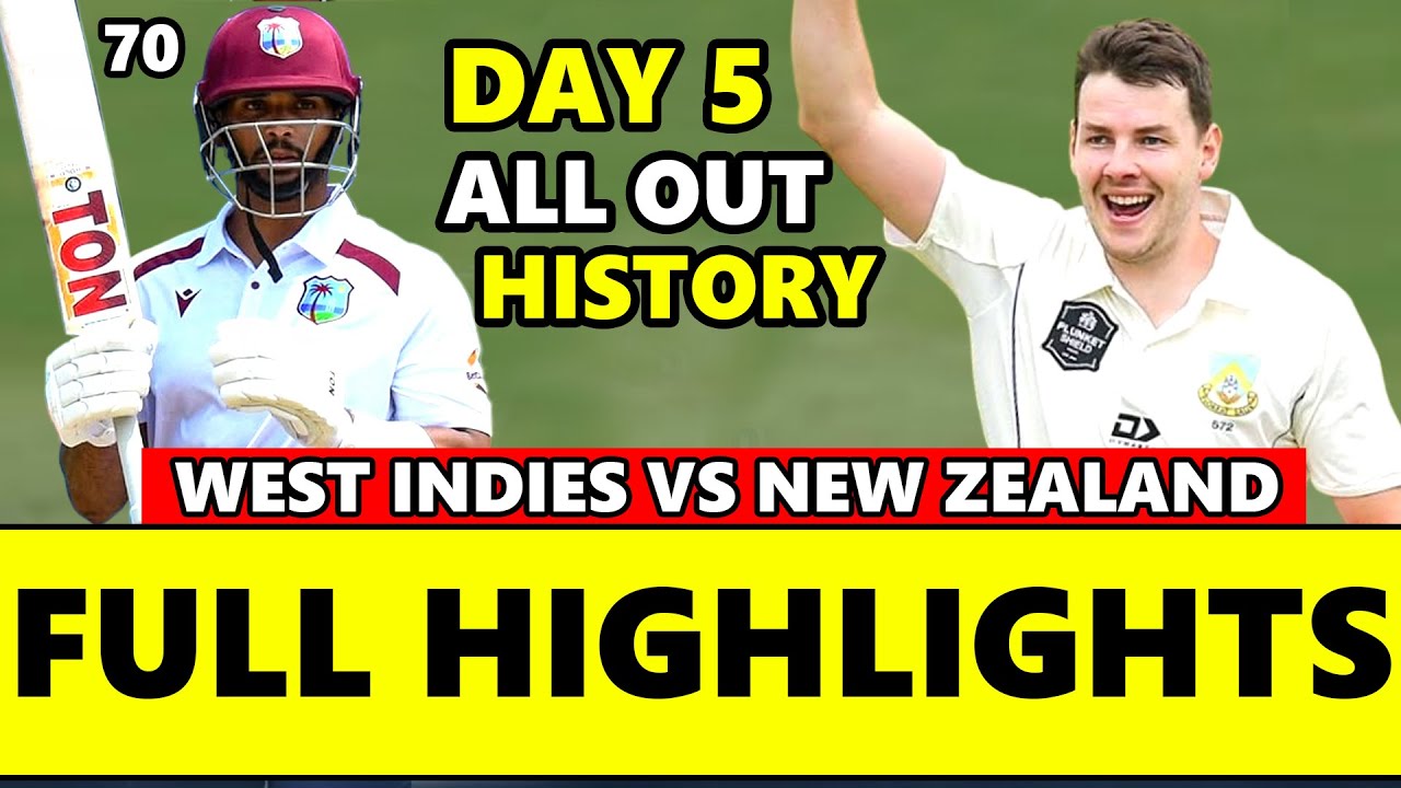 Black Caps crush West Indies by 323 runs to seal test series - Daily ...